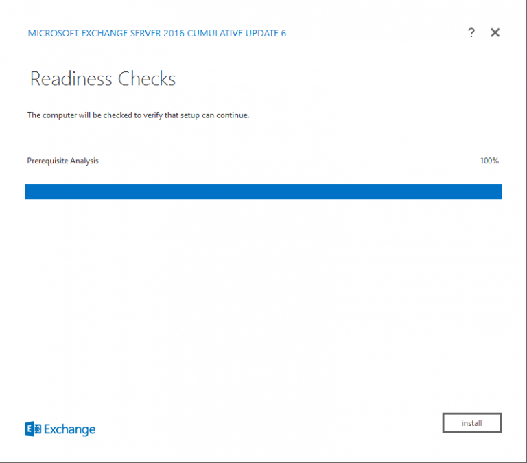 Install Exchange Server 2016 on Windows Server 2016 via GUI