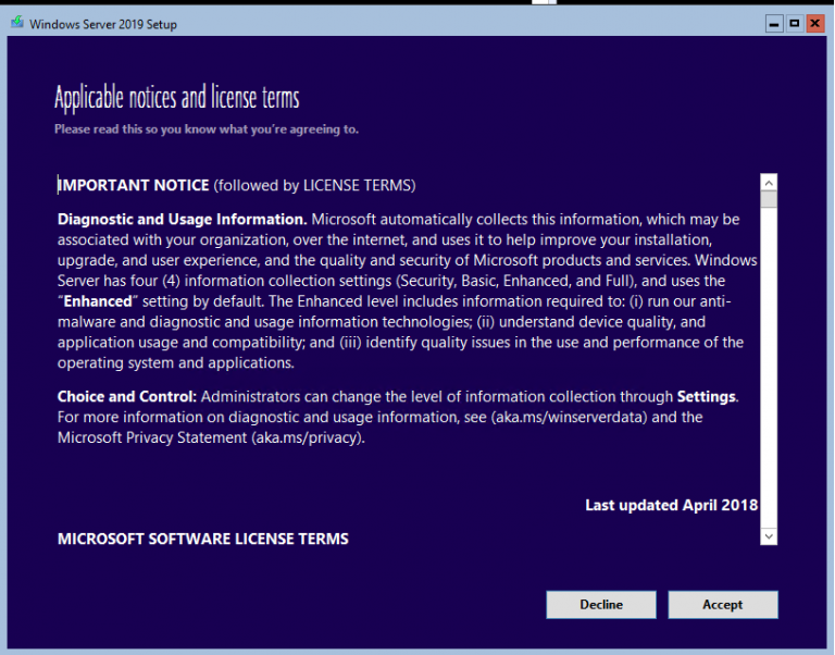 In-Place Upgrade from Windows Server 2016 to Windows Server 2019