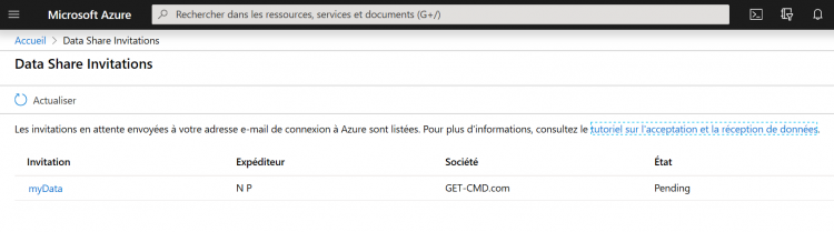 Share your Data using Azure Data Share