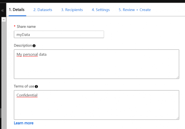 Share your Data using Azure Data Share
