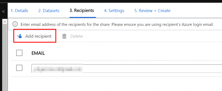 Share your Data using Azure Data Share