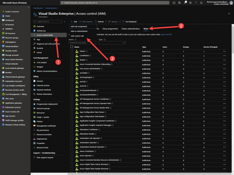 Create Azure Custom Roles using the Azure Portal