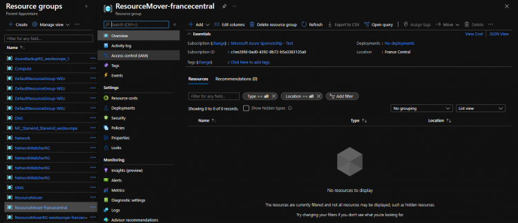 Moving Azure VMs across regions via Azure Resource Mover