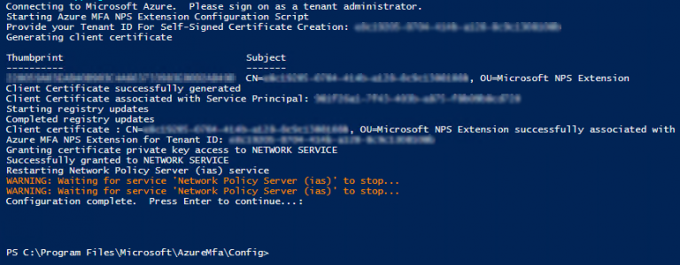 Install and Configure the NPS Extension for Azure MFA