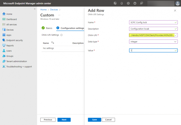 Secured-Core PC Configuration Lock