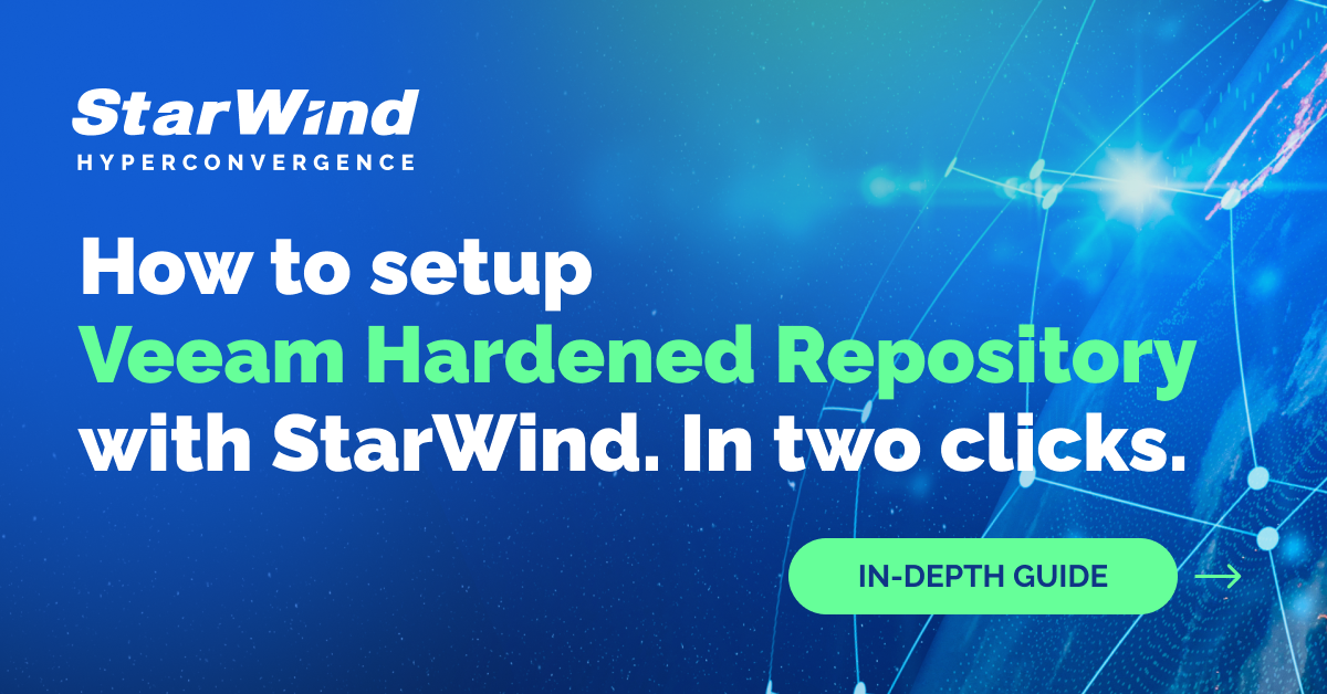 Using StarWind SAN & NAS as a Backup Repository for Veeam B&R ...