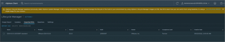 Upgrading an old VMware vSphere Platform