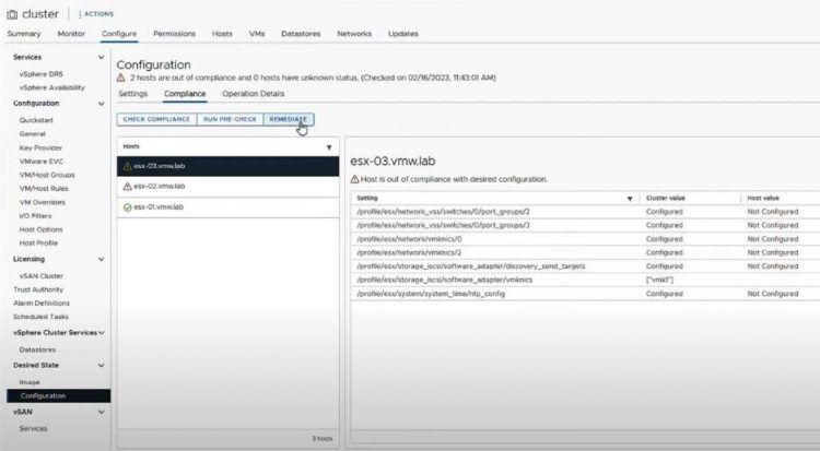 Configuration Profiles: VMware vSphere 8 Update 1