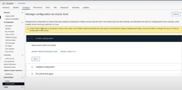 Configuration Profiles: VMware vSphere 8 Update 1