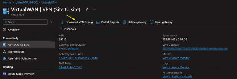 OPNsense Site-2-Site VPN to Azure VWAN Configuration – Part 2