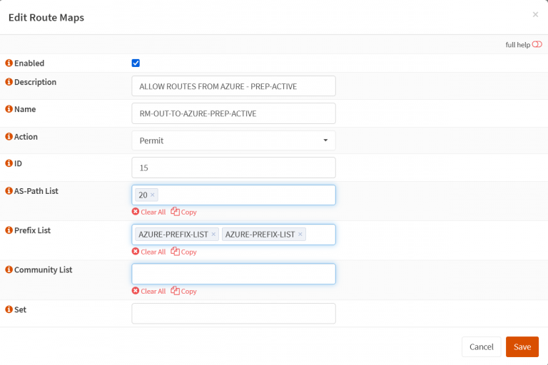 Route-Based with BGP for Azure VWAN